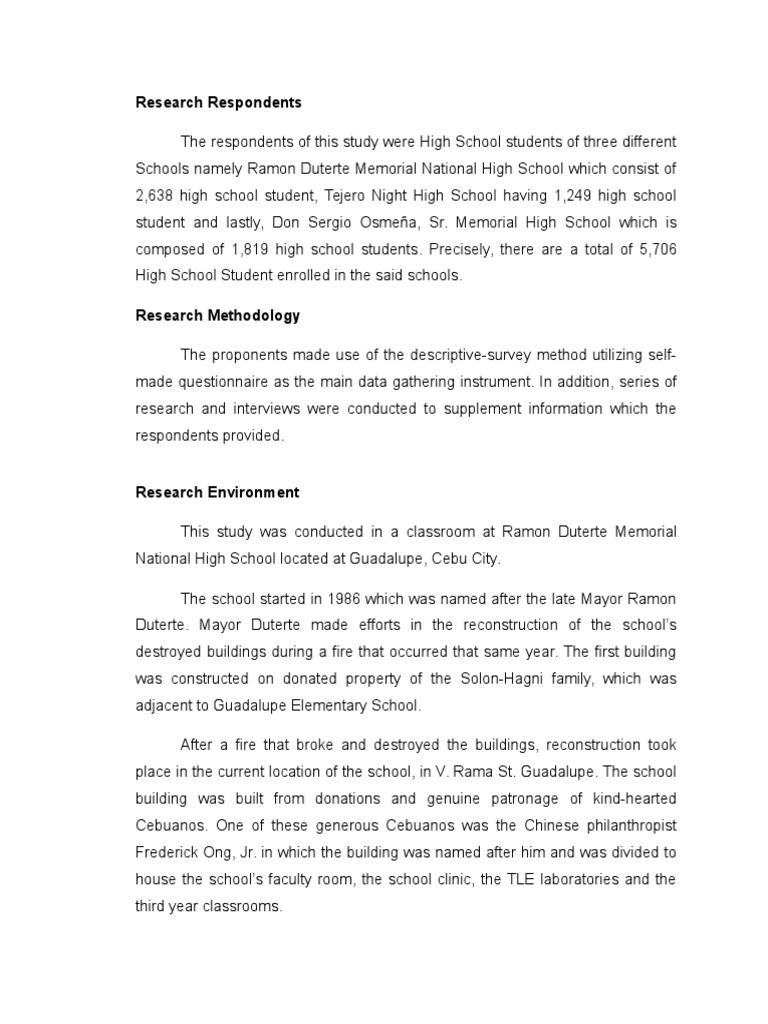 High School Student Research Overview | PDF
