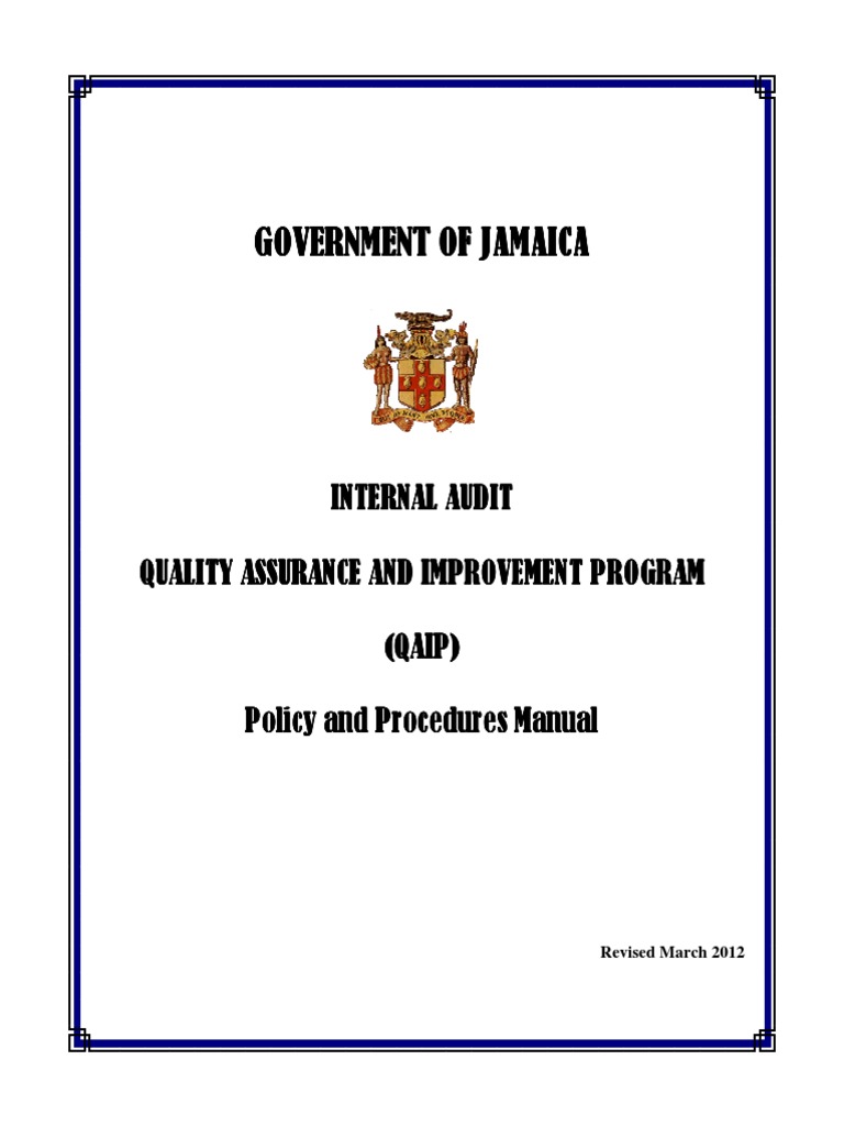 QAIP Manual2012 Jamaica | PDF | Internal Audit | Audit Committee