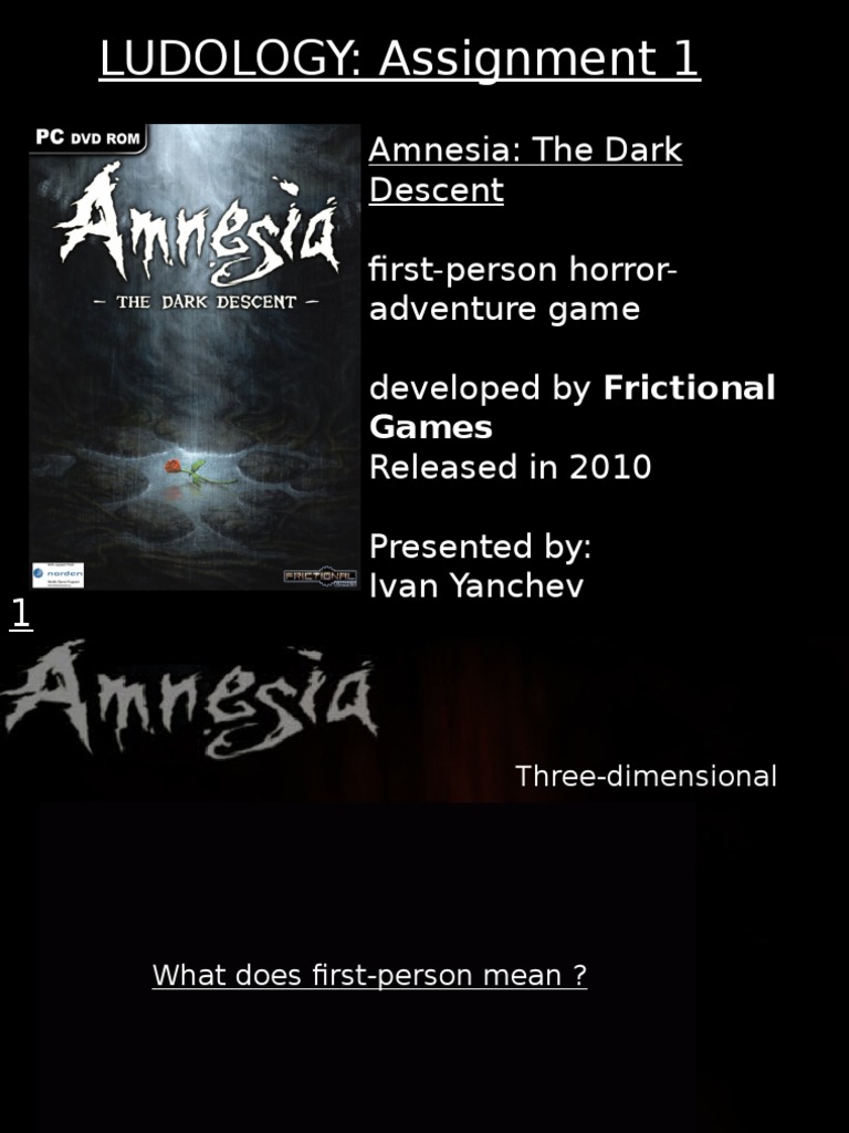 Amnesia Analysis Presentation | PDF | Young Adult | General Fiction