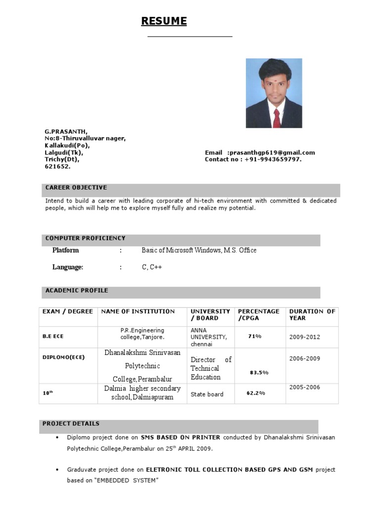 Prasanth Resume | PDF | Career & Growth