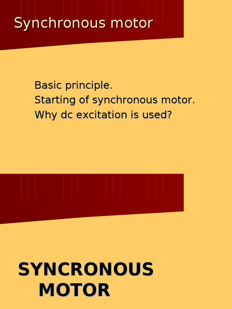 Synchronous Motors | PDF | Electrical Equipment | Magnetic Devices