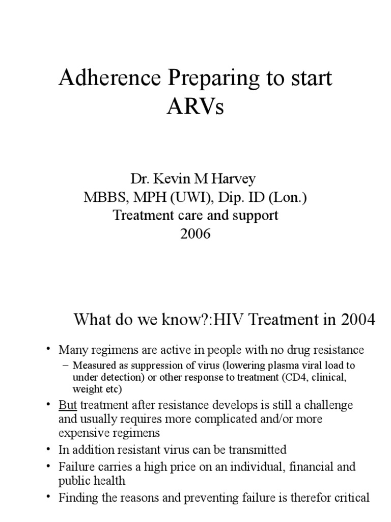 Optimizing Adherence to HIV Treatment | PDF | Management Of Hiv/Aids ...