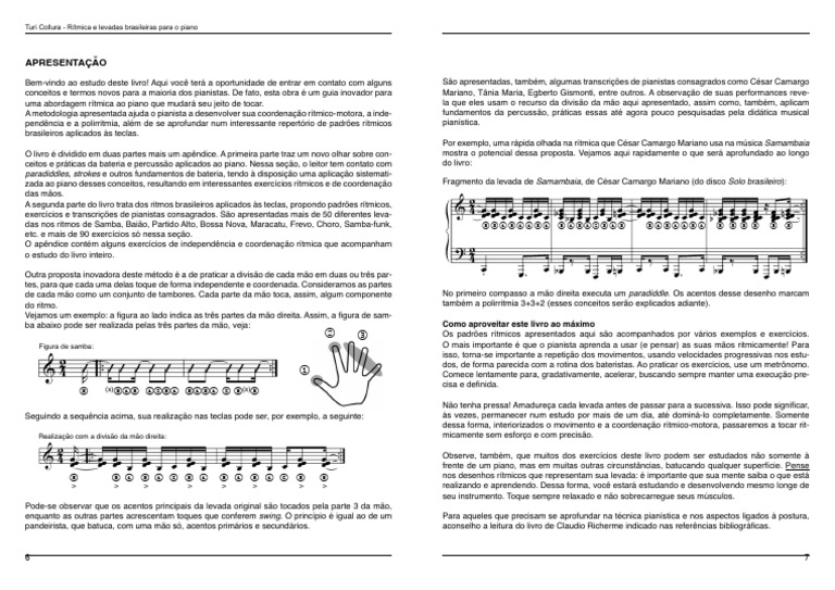 Apresentacao Livro Ritmica e Levadas | PDF | Piano | Bateria (instrumento)
