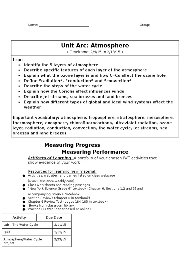 Atmosphere & Weather Study Guide | PDF