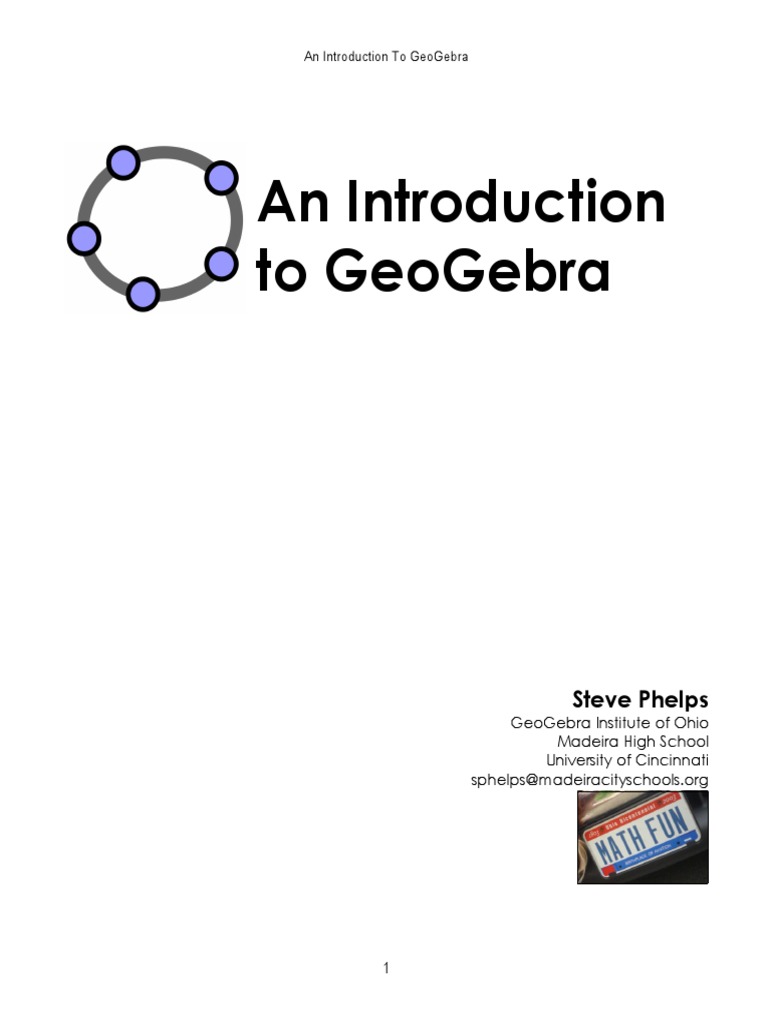 An Introduction To GeoGebra PDF | PDF | Cartesian Coordinate System ...