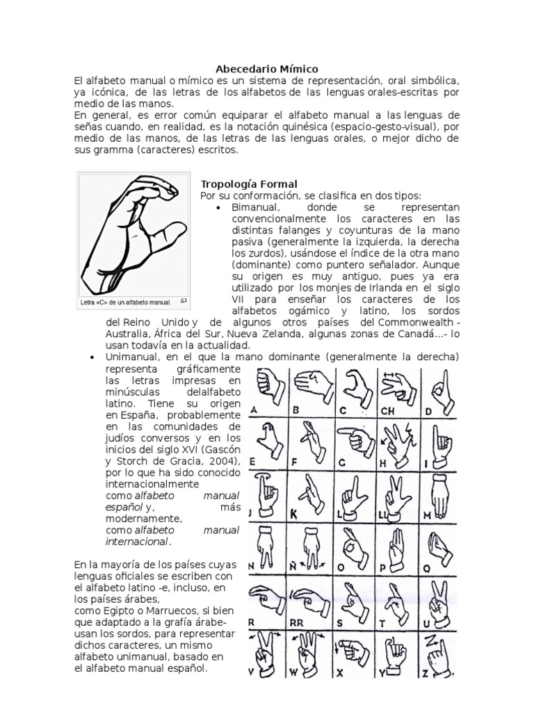 Abecedario mímico | PDF