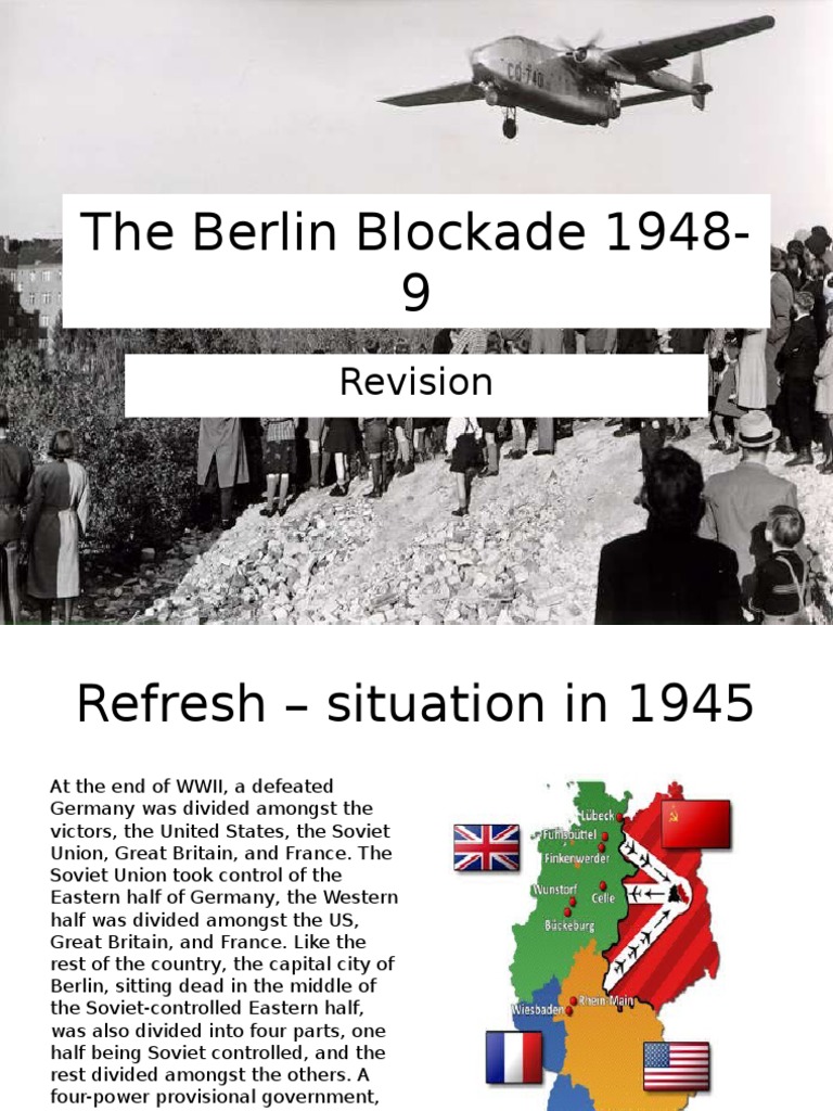 The Berlin Blockade 1948-9 | PDF | Iron Curtain | Joseph Stalin