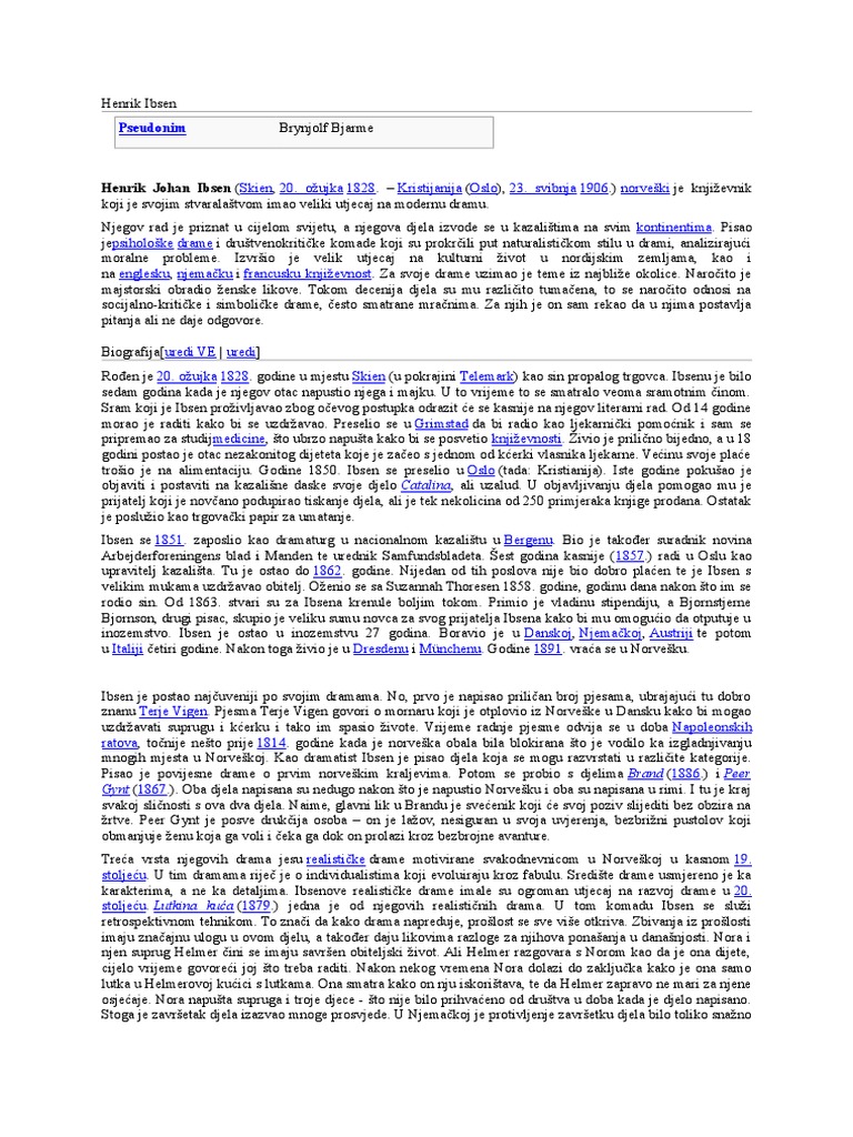 Henrik Ibsen | PDF