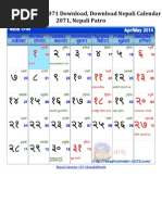 Nepali Calendar 2081 Bs PDF | PDF | Religious Holidays | Nepal
