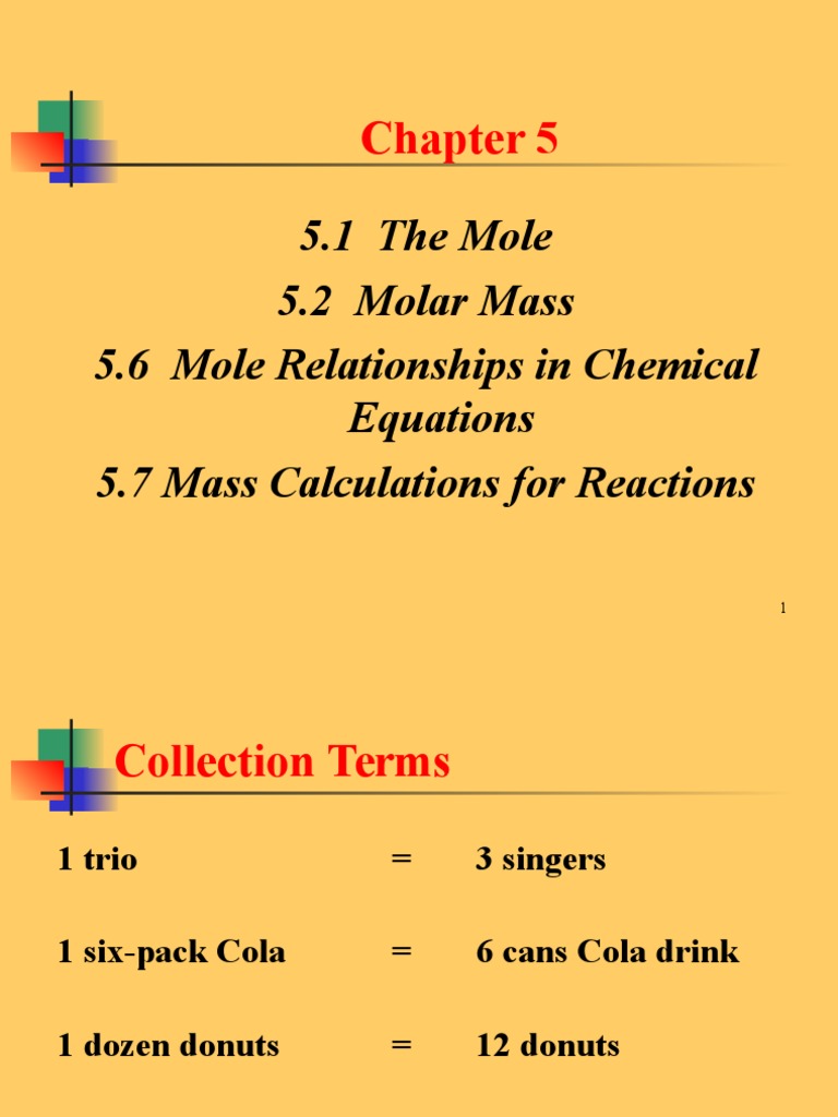 Moles and Molar Mass | PDF | Mole (Unit) | Physical Sciences