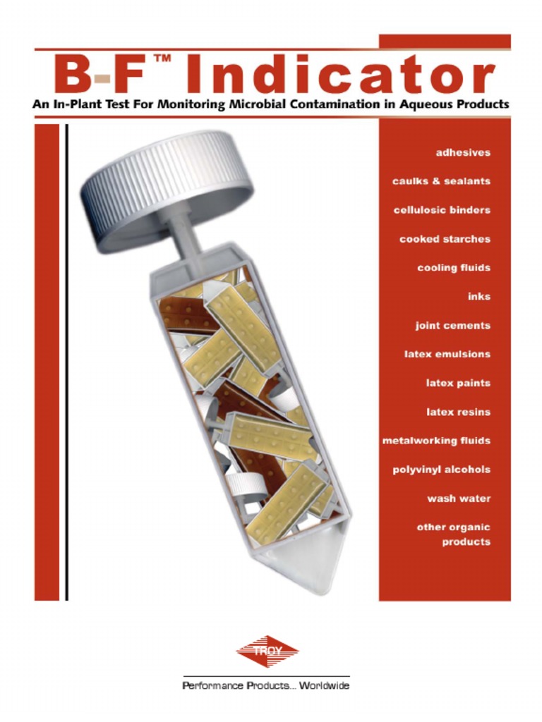 BF - Indicators Brochure | Microorganism | Paint
