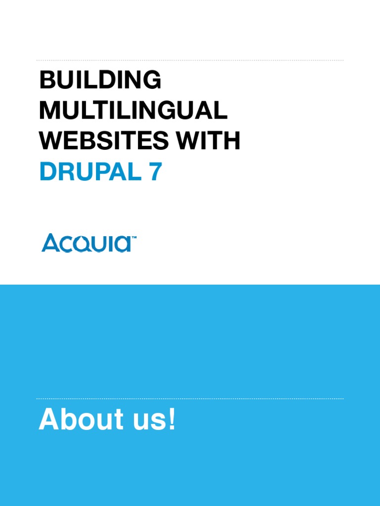 Multilingual Training | PDF | Drupal | Websites