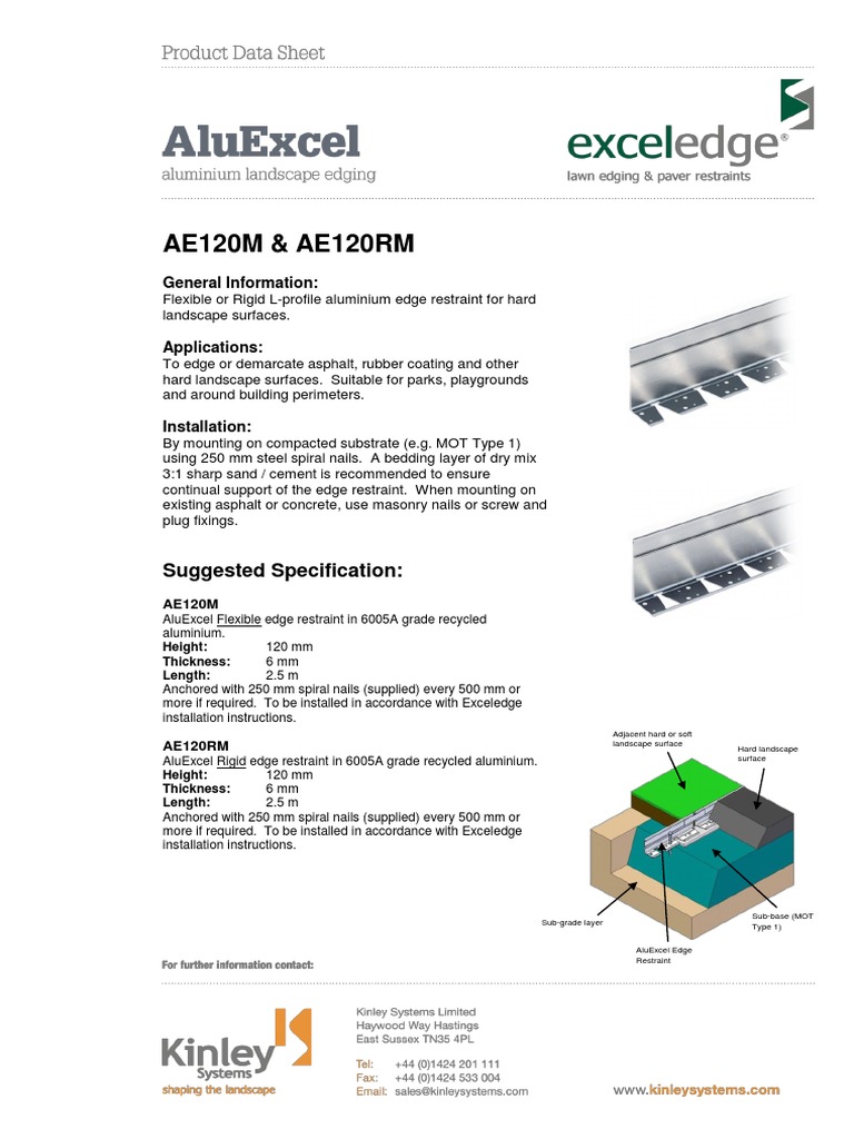 AluExcel Aluminium Edge Restraint Guide | PDF