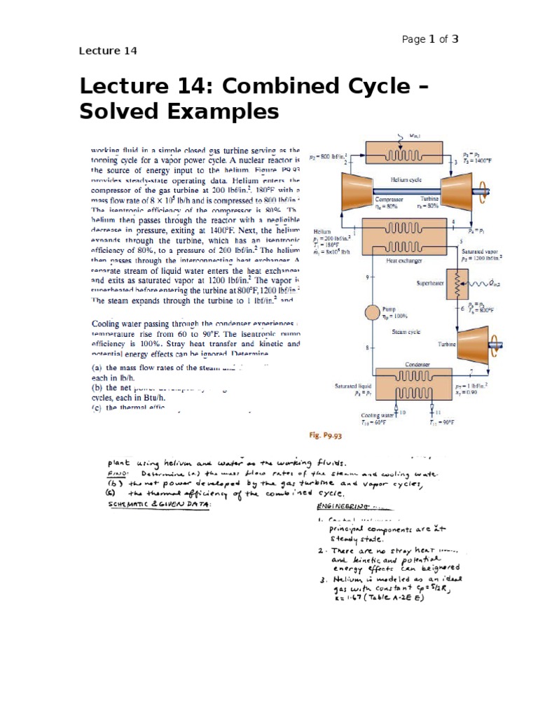 Lecture14 CombinedCycleReleatedProblems | PDF