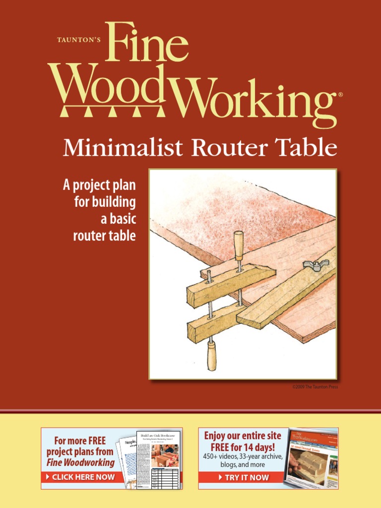 Minimalist Router Table Free Plan | PDF