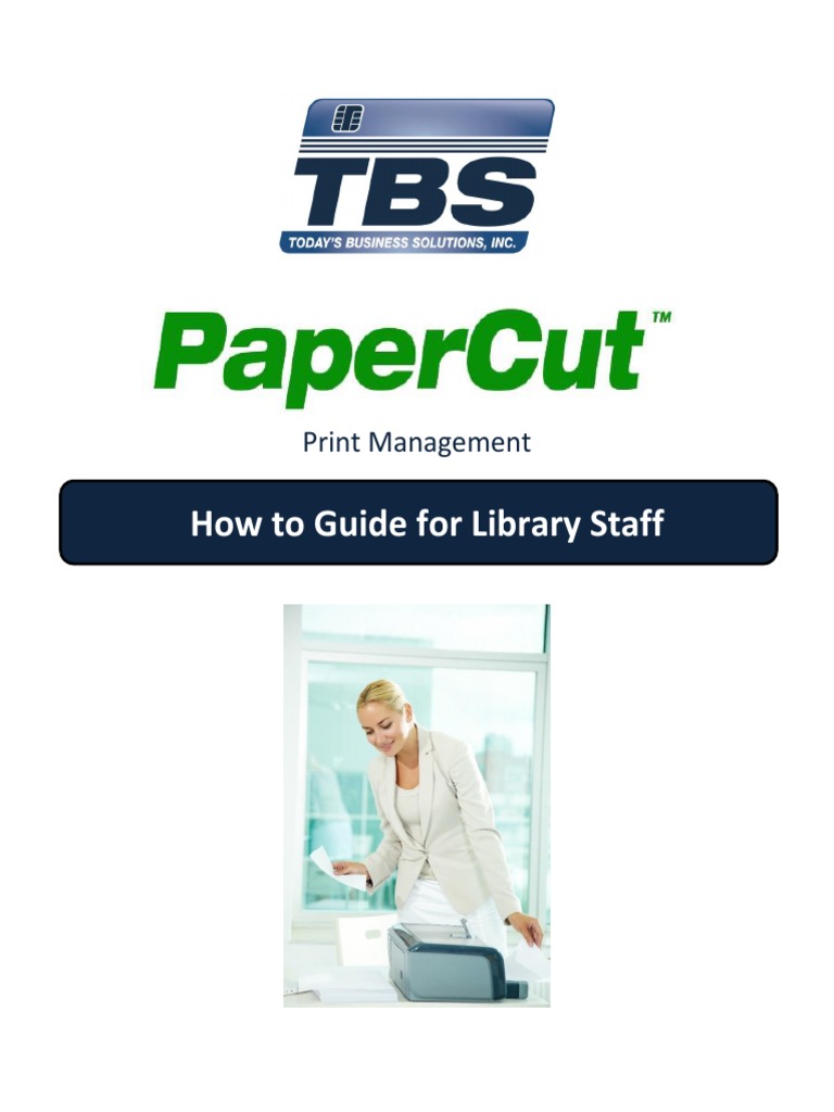 PaperCut How To Guide For Library Staff | PDF | User (Computing) | Login