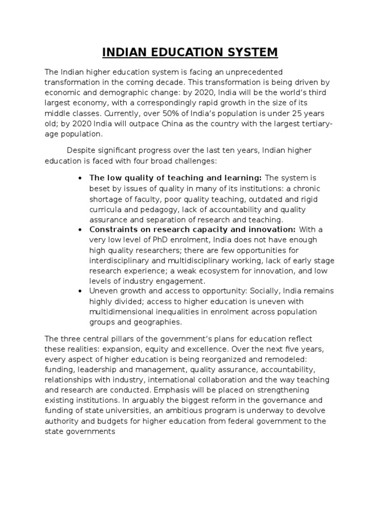 Indian Education System | PDF | Private School | State School