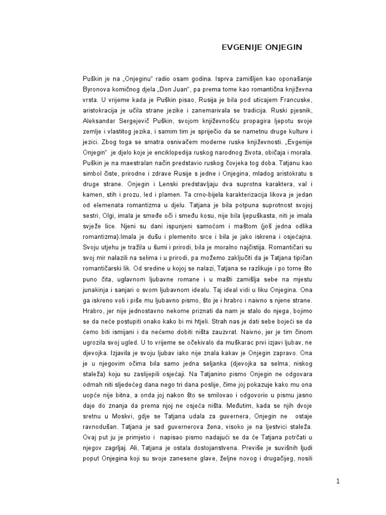 Evgenije Onjegin | PDF