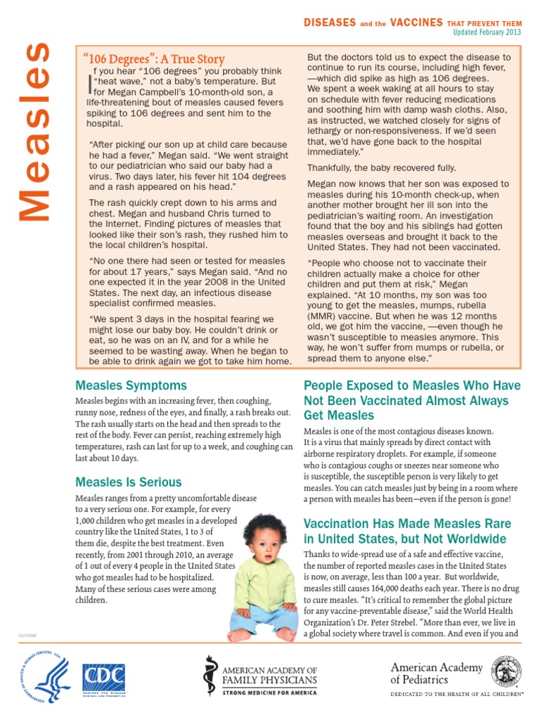 Measles Fact Sheet | PDF | Measles | Vaccines