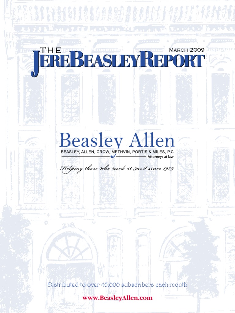The Jere Beasley Report, Mar. 2009 | PDF | Kbr (Company) | Government