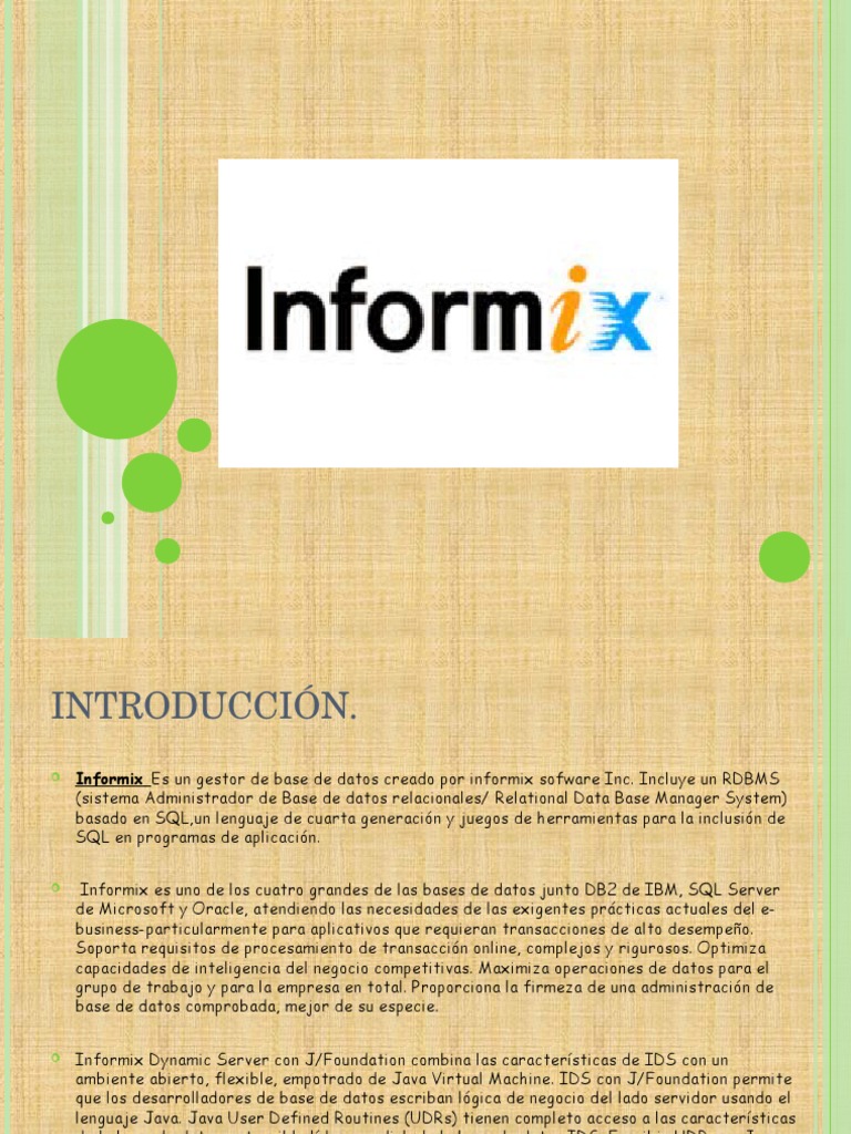 Informix 6 | PDF | Benchmark (Computación) | SQL