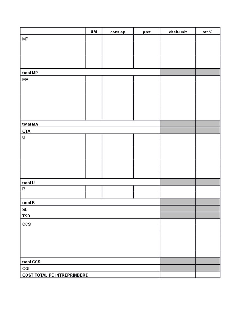 Costuri pentru servicii de îngrijire | PDF