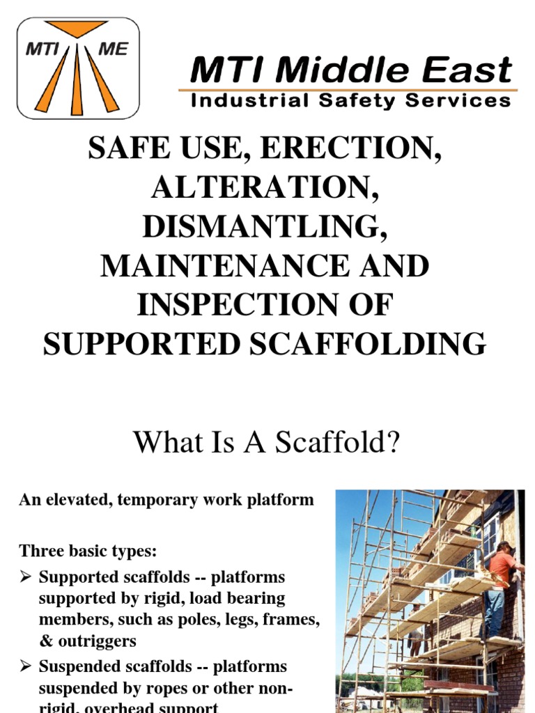 Scaffolding Safety Training Guide | PDF | Scaffolding | Framing ...