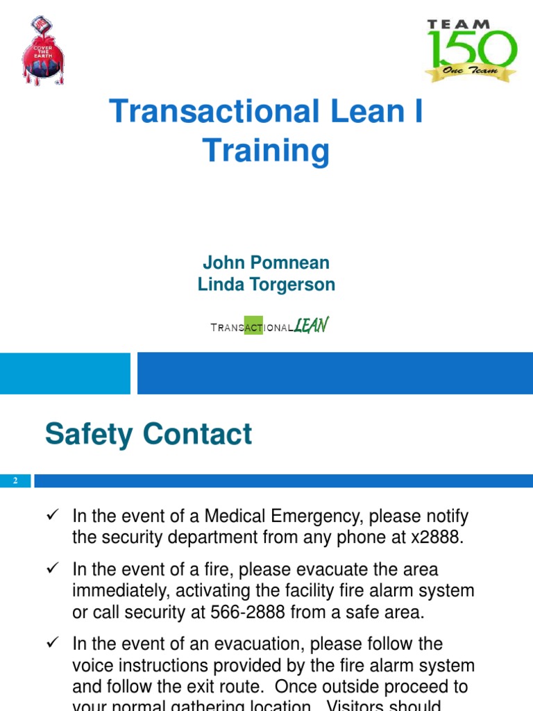 Transactional Lean I Training | PDF | Lean Manufacturing | Business Process