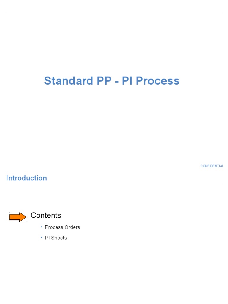 Standard PP - PI Process: Confidential | PDF | Computer Engineering ...