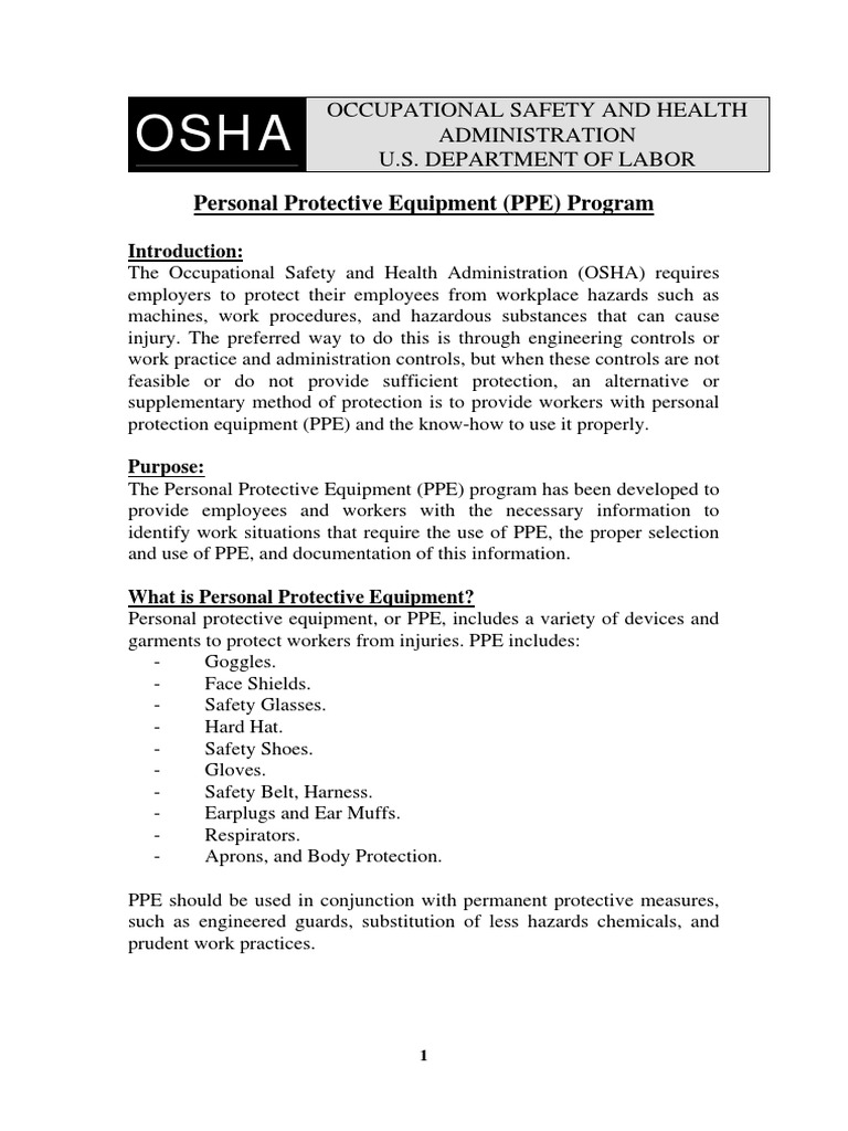01-PPE ENG.pdf | Personal Protective Equipment | Decibel