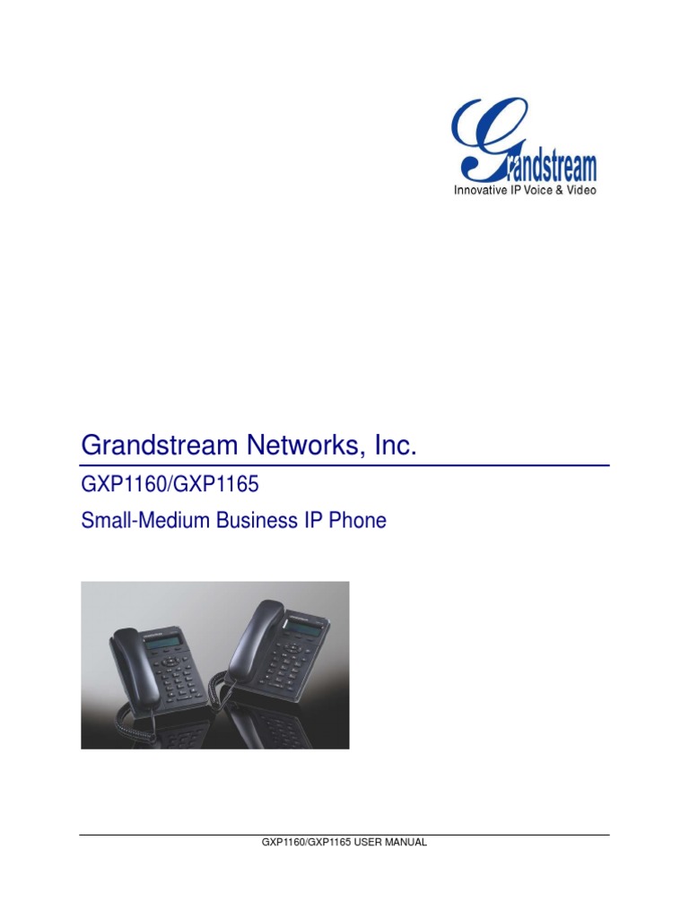 Manual Grandstream - GPX1165 PDF | PDF | Session Initiation Protocol | Ip Address