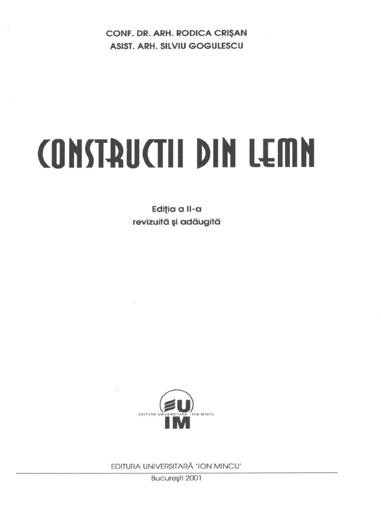 Constructii Din Lemn | PDF