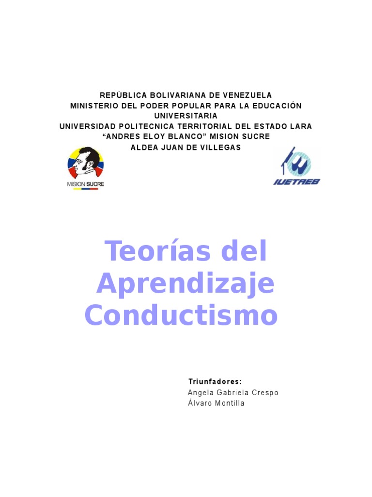 Paradigmas Del Conductismo Según Autores | PDF | Aprendizaje | Sicología