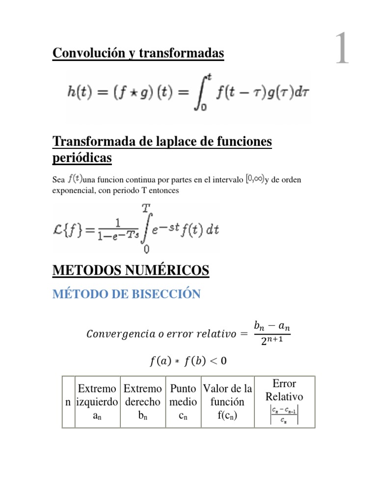 Formulario - Convolución y Transformadas | PDF