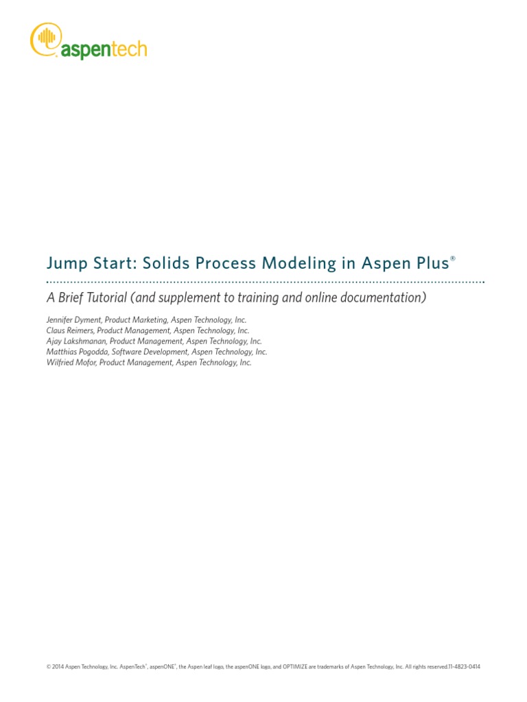 Solids Process Modeling in Aspen Plus | PDF | Aerosol | Simulation