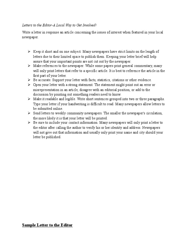 Letters to the Editor | Letter To The Editor | Newspapers | Free 30-day ...