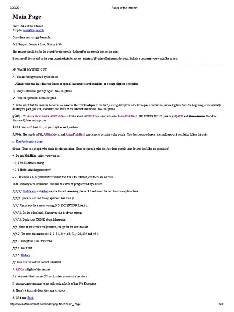 Rules of The Internet | PDF | Lemon | Internet