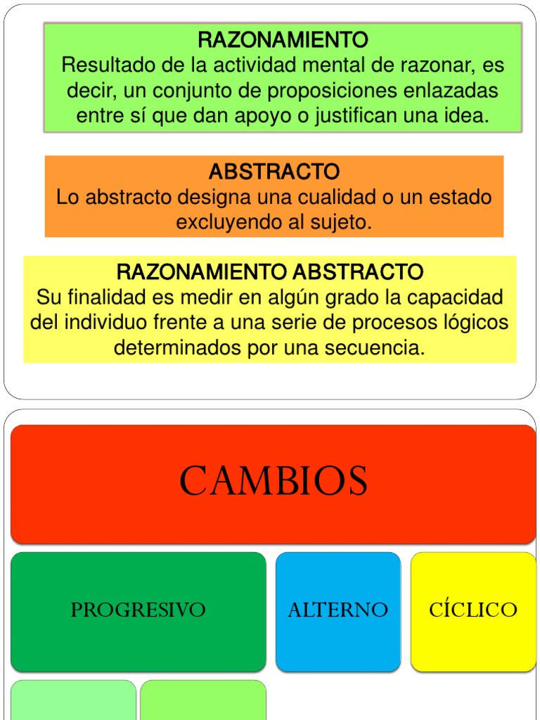 RAZONAMIENTO ABSTRACTO | Razón | Matriz (Matemáticas)