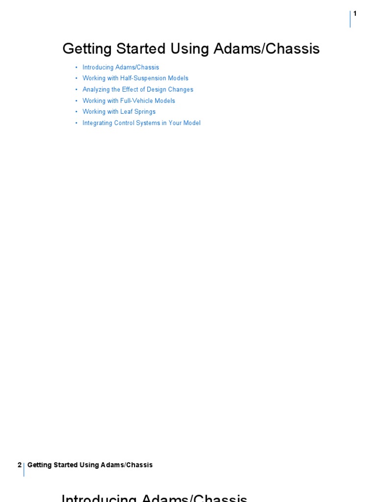 Adams/Chassis User Guide and Tutorials | PDF | Vehicles | Computing And ...