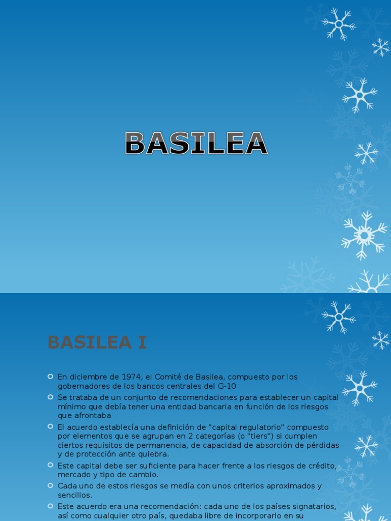 BASILEA I, II y III | PDF | Basilea Ii | Servicios financieros