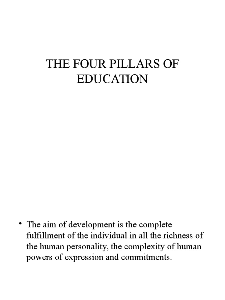 THE FOUR PILLARS OF EDUCATION.pptx | Learning | Communication