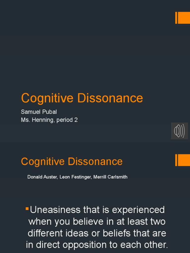 Cognitive Dissonance Powerpoint | PDF | Social Psychology | Behavioural ...