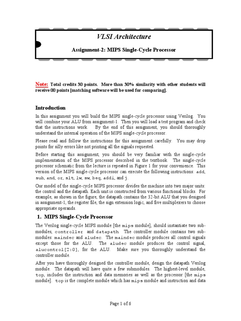 Assignment 2 | PDF | Mips Instruction Set | Instruction Set
