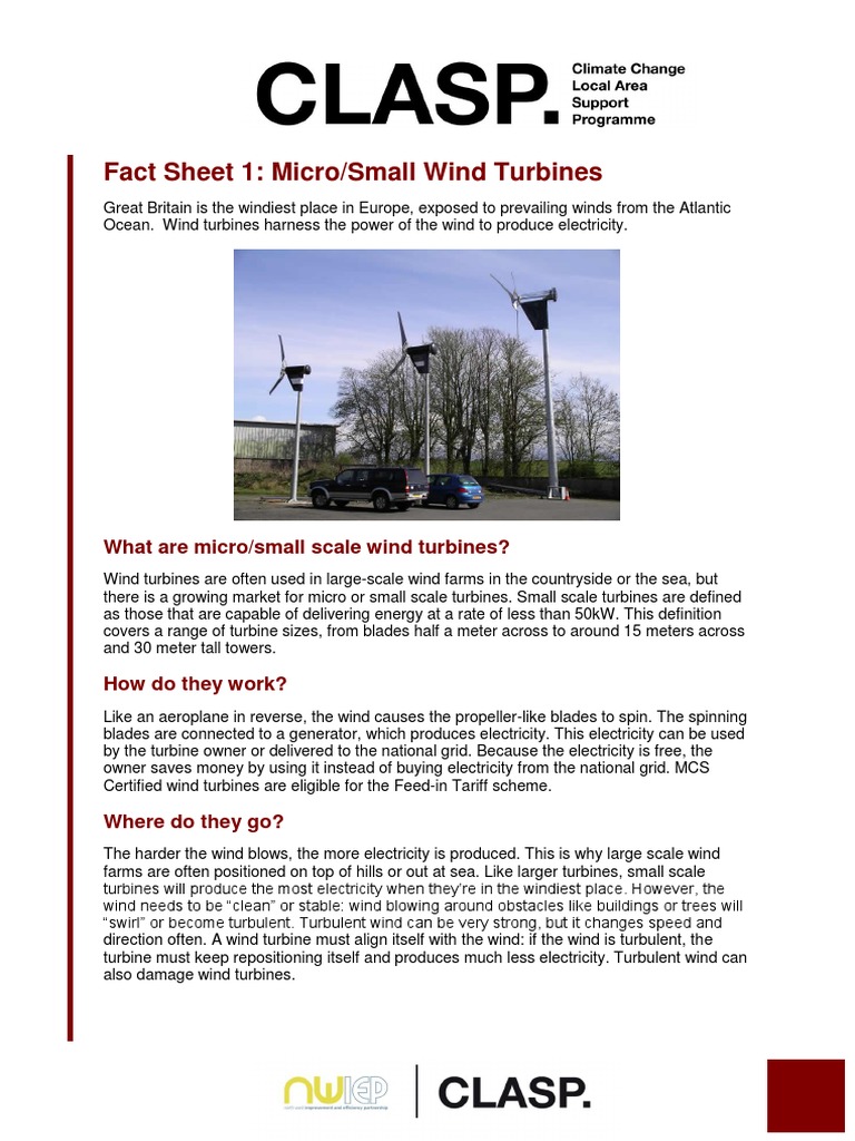 Fact Sheet 1 Small Wind Dec 2011 FINAL | PDF | Wind Power | Wind Turbine