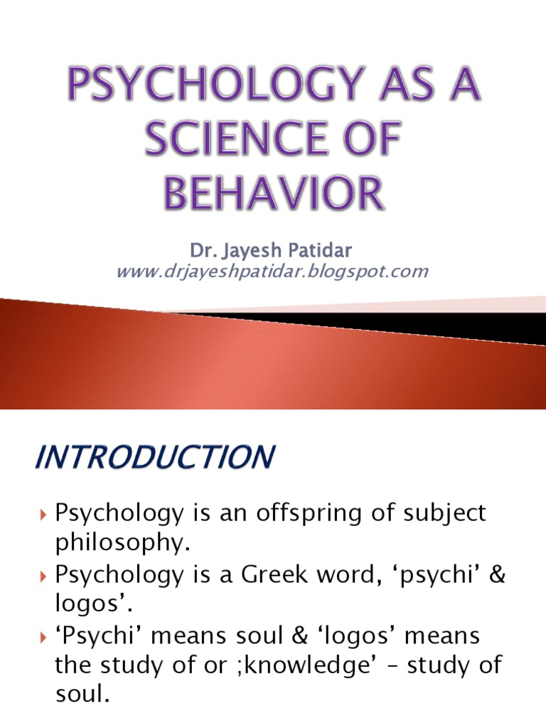 Psychology As A Science of Behavior | PDF | Observation | Experiment