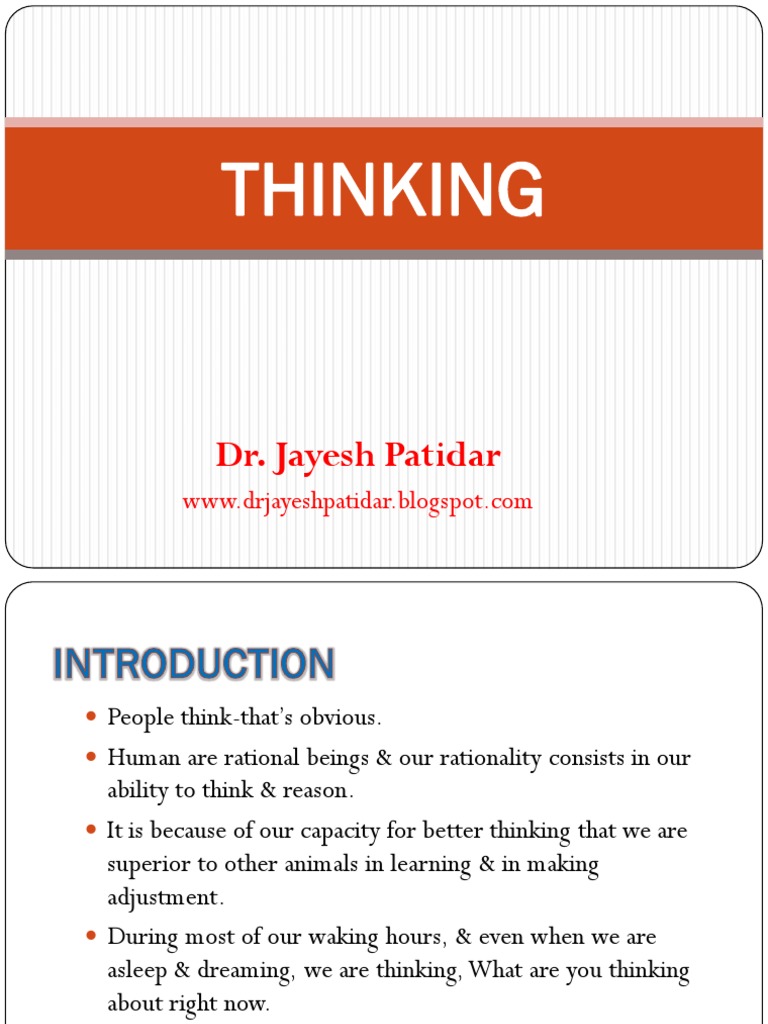 Thinking and Reasoning | PDF | Thought | Delusion