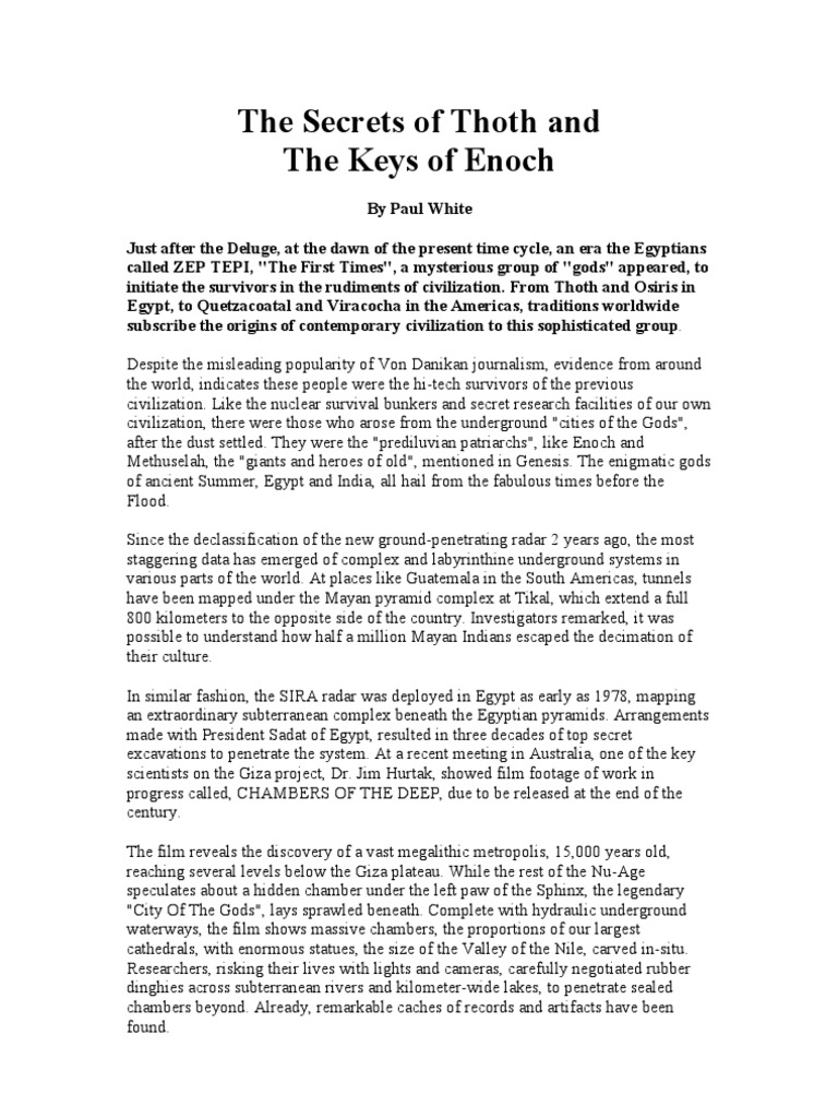 The Secrets of Thoth and The Keys of Enoch | PDF | Enoch (Ancestor Of ... The Secrets of Thoth and The Keys of Enoch | PDF | Enoch (Ancestor Of ...