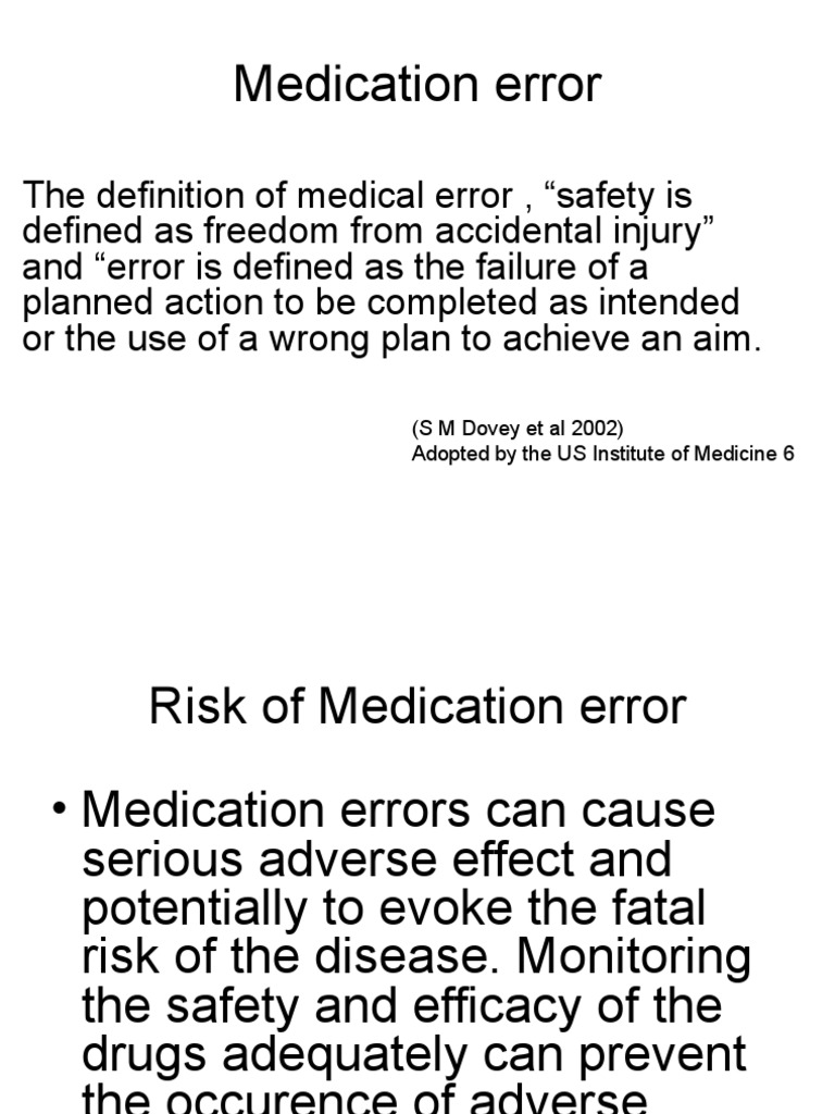 Medication Error | Medical Prescription | Medical Error