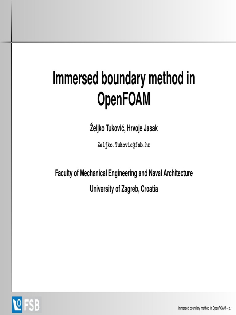 OpenFOAM Immersed Boundary Method | PDF | Reynolds Number | Boundary Value Problem
