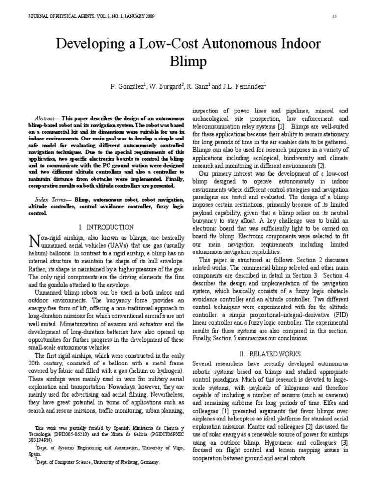 Design of Indoor Blimp | PDF | Control Theory | Airship